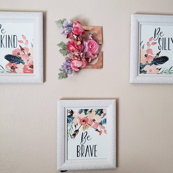 INSTANT DOWNLOAD - Set of 3 Girls Room Prints - Nursery Decor - Wall ...