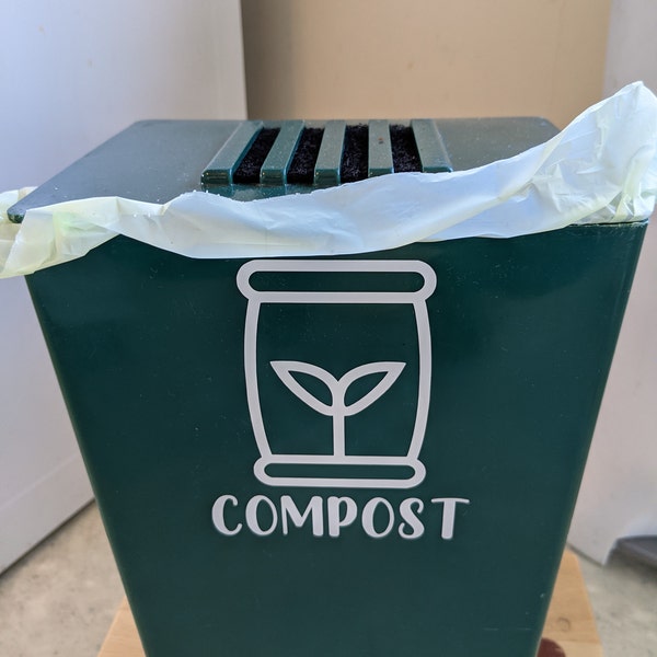 Compost Stickers // Custom // FREE SHIPPING in US. - Label Trash Can ...