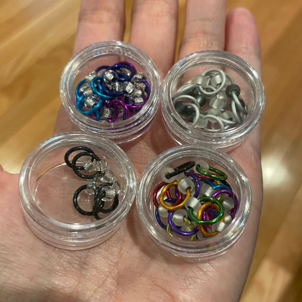 Ringlets Stitch Markers "red Queen" / Ring Stitch Markers for Knitting ...