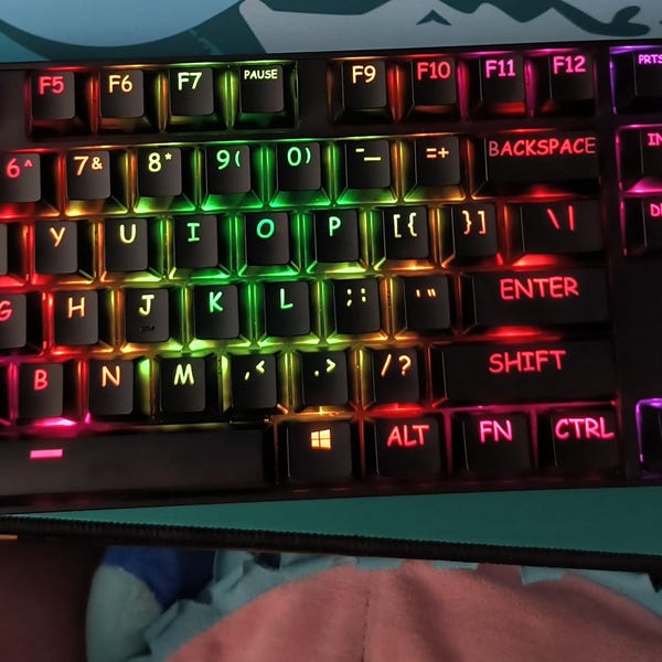 English & Japanese Dual Languages Backlit Keycaps Set for Mechanical ...