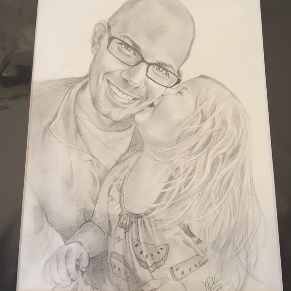 Custom Portrait Drawing From Your Photos - Etsy