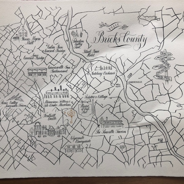 Digital Custom Map: Handwriting, Calligraphy, Watercolors - Etsy