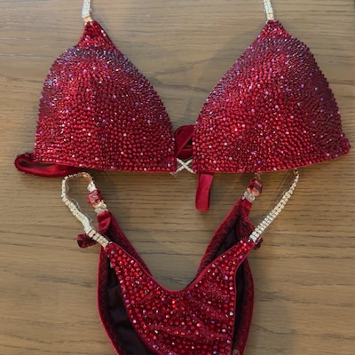 Competition Set Rhinestone Fitness NPC IFBB WBFF Figure Competition ...