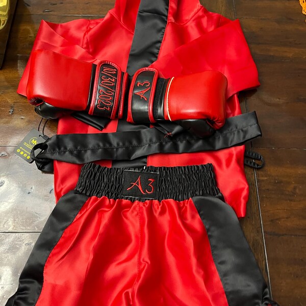 Newborn Knockout Boxing Set: Prop Baby Boxing Ring Personalized Robe ...