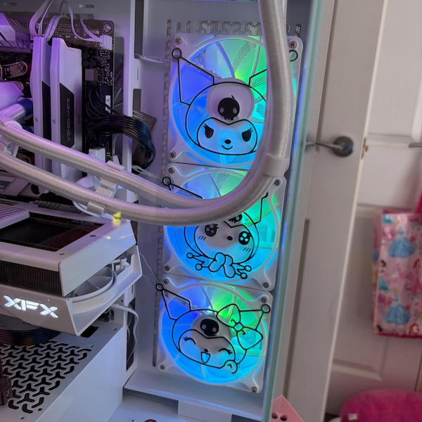 PC Figure Platform - 120mm, 140mm - PC Fan Cover - 3D Printed Gaming ...