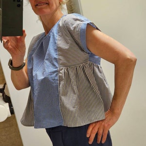 Collage Gather Top PDF Sewing Pattern - Etsy