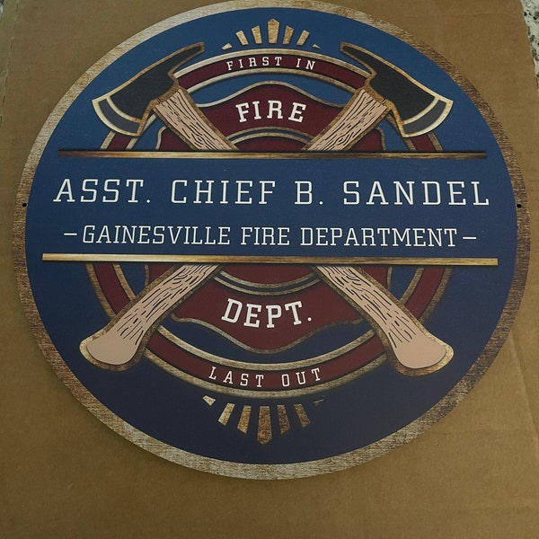 Firefighter Wood Sign - Fireman Sign, Custom Wood Sign, First Responder ...
