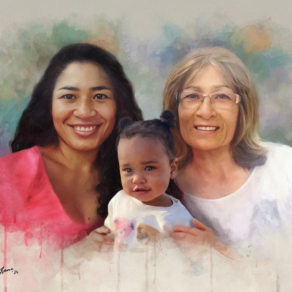 Deceased Loved One Portrait, Photo to Painting, Passed Loved Ones ...
