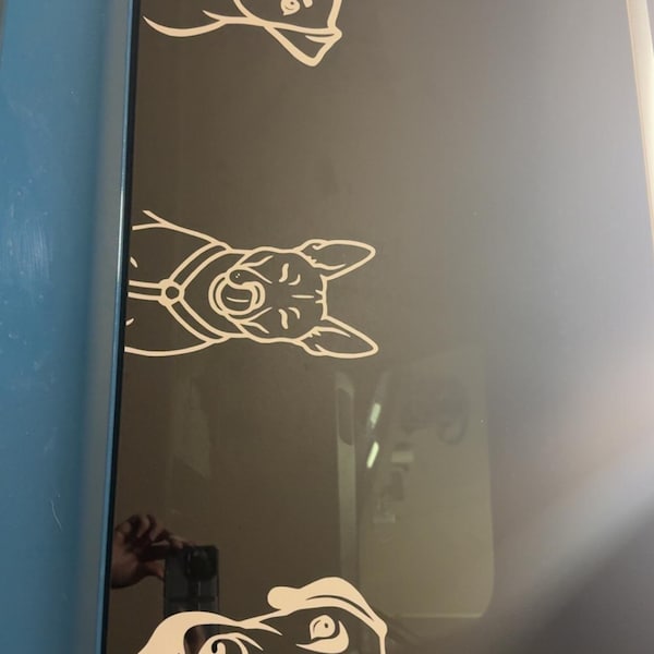 Peeking American Bully Vinyl Sticker for Dog Lovers, American Bully Car ...