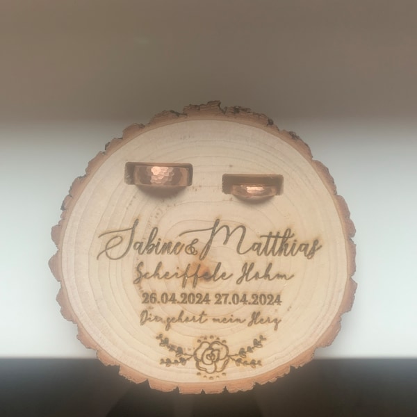 Tree Stump Wedding Ring Box, Tree Stump Ring Bearer Box, Double ...