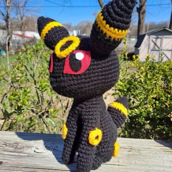 Crochet PDF Umbreon Pattern/pdf Dark Kitty Pattern/written and Photo ...