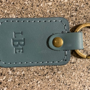 Personalized leather keychain leather initial keychain | Etsy