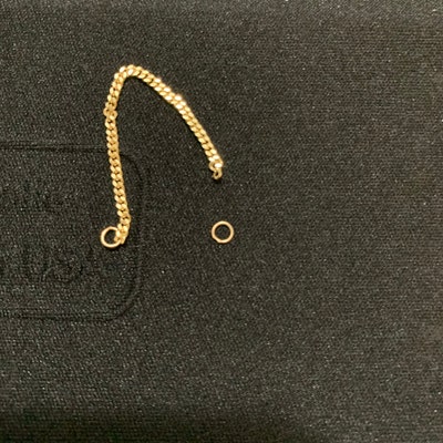 Convertible Dangle Cuban Link Chain 14K Solid Gold Earring Jacket curb ...