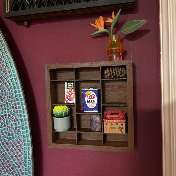 Wooden Curiosity Cabinet Printer Tray Letterbox Display, Rock Display ...
