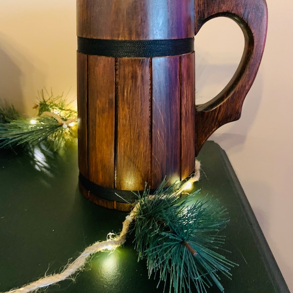 Hobbit Wooden Beer Mug, Lord of the Rings Mug, 0.7 L (23 Oz), Beer ...