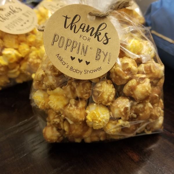 Popcorn Favor Kit, About to POP!, Thanks for POPPIN' By, Customized ...