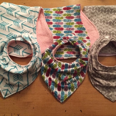 Bandana Bib Sewing Pattern With Picture Tutorial Baby Bib Pattern Snap ...