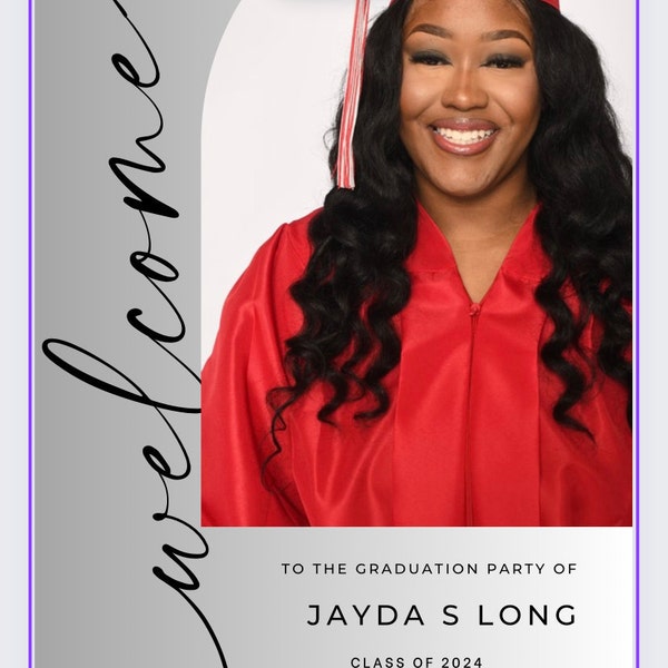 Grad Welcome Sign, Grad Party Decor, Graduation Yard Sign, Graduation ...