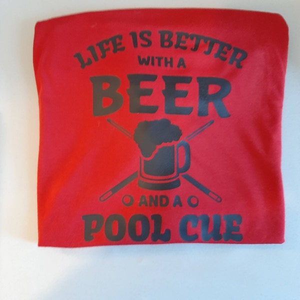 Life is Better With A Beer and A Pool Cue SVG, Billiard Svg, Pool Hall ...