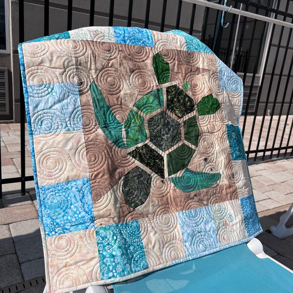 Turtle 2.0 Foundation Paper Piecing Pattern Swimming Hawaii Tropical ...