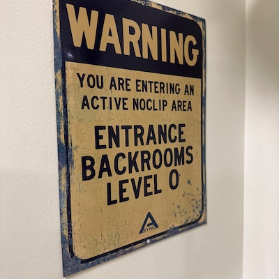 Backrooms ASYNC Sign 12 Inch Round Metal Wall Art - Etsy