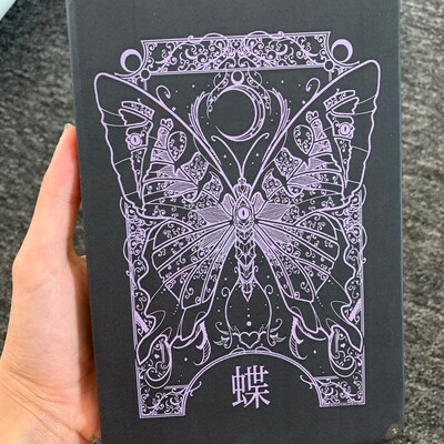 Cryptic Butterfly Black A5 Hard Cover Notebook - Etsy
