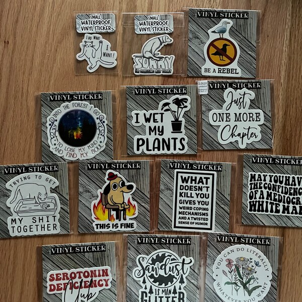 Cat Stickers, Cat Mom Stickers, Laptop Stickers, Water Bottle Stickers, Funny Cat, Waterproof ...