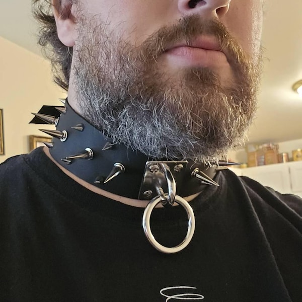 Locked and Loaded Spiked Collar - Etsy