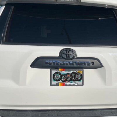 Vintage-toyota-retro-style-license-plate-frame-trd-offroad-tacoma-fj ...