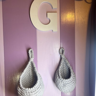 Crochet PATTERN, Teardrop Basket, Hanging Basket, Storage Basket ...