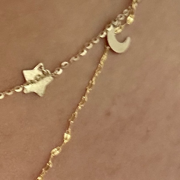 14k Gold Heart Necklace, Real Solid Gold Minimalist Heart Pendant ...