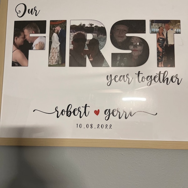 Our First Year Together Personalized Photo Collage, One Year ...