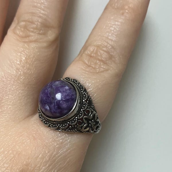 Natural Prehnite Ring, Healing Crystal Rings, Anxiety Relief ...