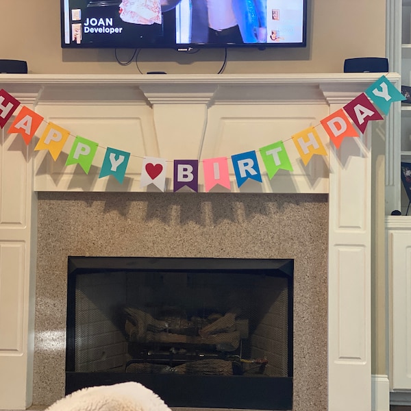 Felt HAPPY BIRTHDAY Banner, Reusable, 12 STYLES - Etsy
