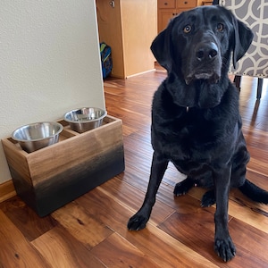 Dog Food Table Stand Dog Dinner Table Elevated Rustic | Etsy