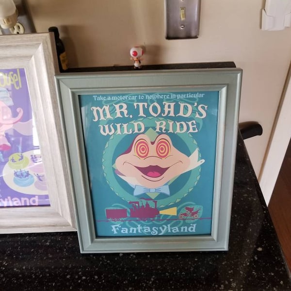 Vintage Disneyland Mr. Toad's Wild Ride Attraction Poster, Disney ...
