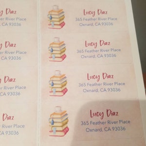 Watercolor Forest Trees Cabin Return Address Labels Personalized ...