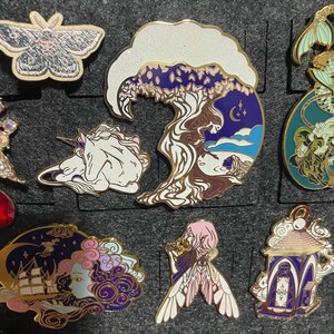 Gold Ocean of Sky Floating Islands Hard Enamel Mini Pin Set - Etsy