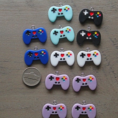 12 Resin Xbox/ps Stand Charms Earring Necklace Bracelet Bead Pendants ...