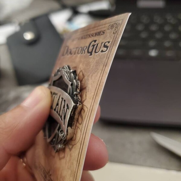 Captain Badge --- Pirate Crew Pin --- Handcrafted Pewter Accessories by ...