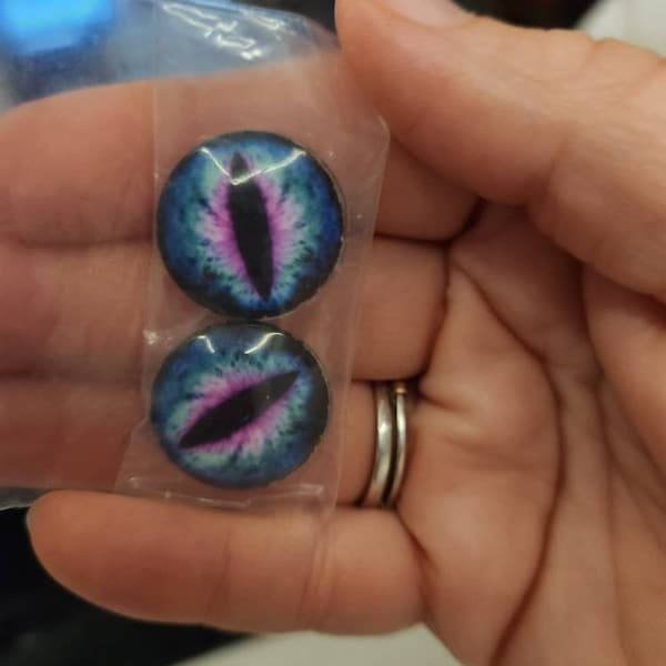 Dragon Glass Eyes - Reptile Dragon Eyes Handmade Glass Cabochons for ...