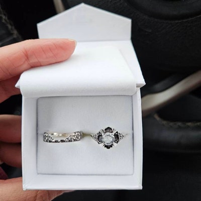 Elsa Ring Sterling Silver Split Shank Solitaire 8mm Stone Arendelle ...