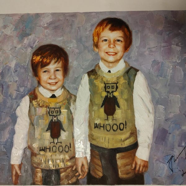 Custom Portrait Painting, Hand Painted Oil Painting on Canvas - Etsy