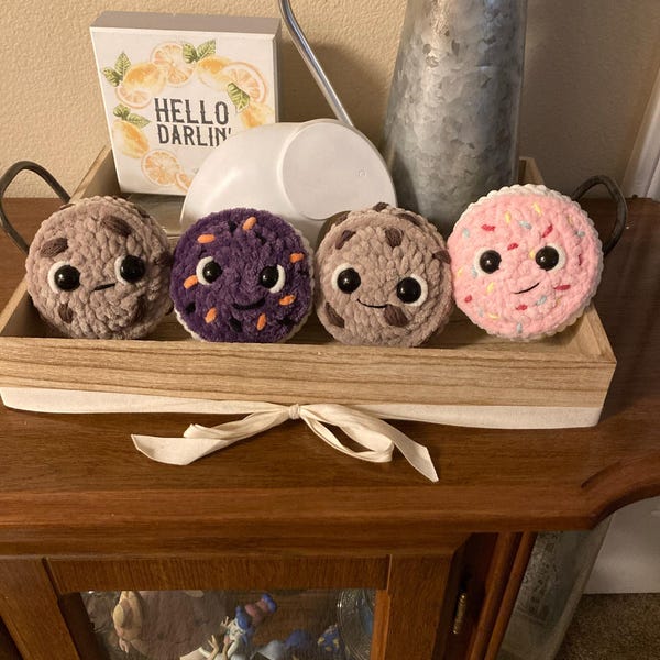 Mini Frosted Sugar Cookie Cookie Crochet Pattern, Plush Mini Cookie ...