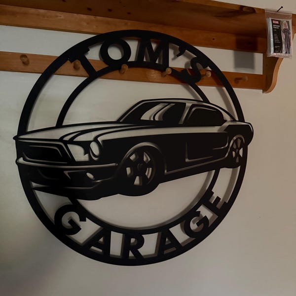 Personalized Metal Car Sign, Car Signs for Garage, Car Name Sign ...