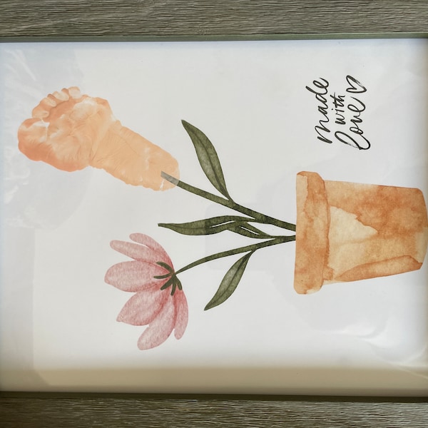 Mothers Day Flower Handprint Art Bundle, Printable | Mom Craft Gift ...