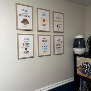 Kids Bible Verse, Wall Art, Scripture Posters, Homeschool, Church ...