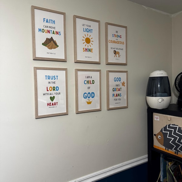 Kids Bible Verse, Wall Art, Scripture Posters, Homeschool, Church ...