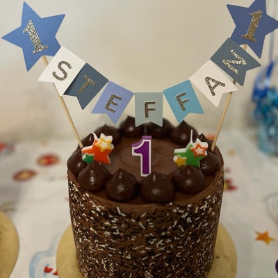 Car Transport Cake Topper, Car, Traffic Lights, Speed Sign Bunting Cake ...