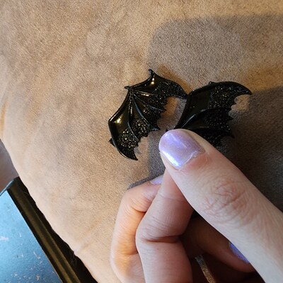 Bat Hair Clips. Trad Goth Vampire Hair Accessories. Retro Old Fashioned ...